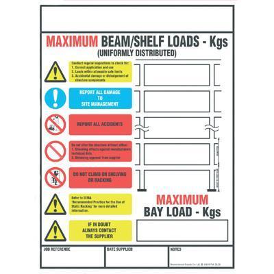 ebuy - Craig International - Weight Load Notice for Pallet Racking ...