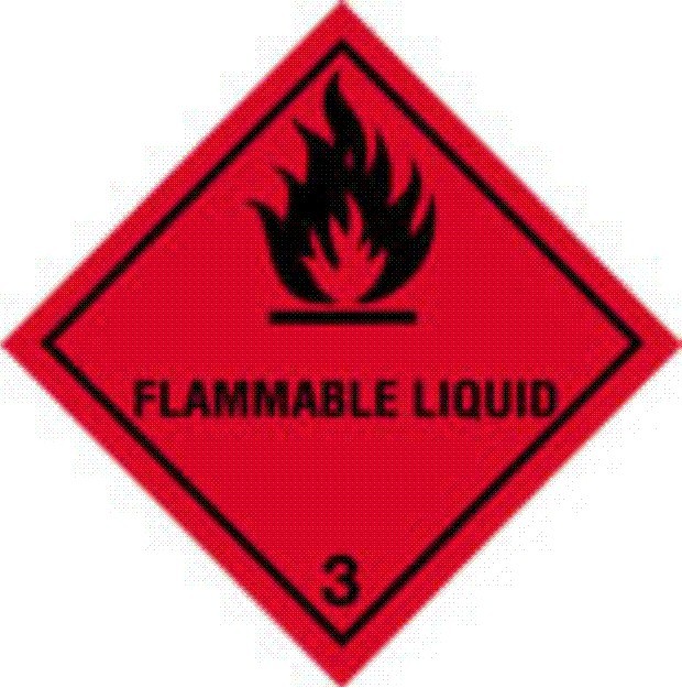 Craig International - Class 3 - Flammable Hazard Label Self Adhesive ...