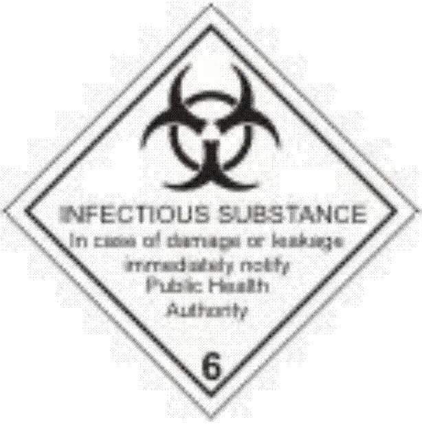 Craig International - Class 6 - Infectious Substance Hazard Label Self ...